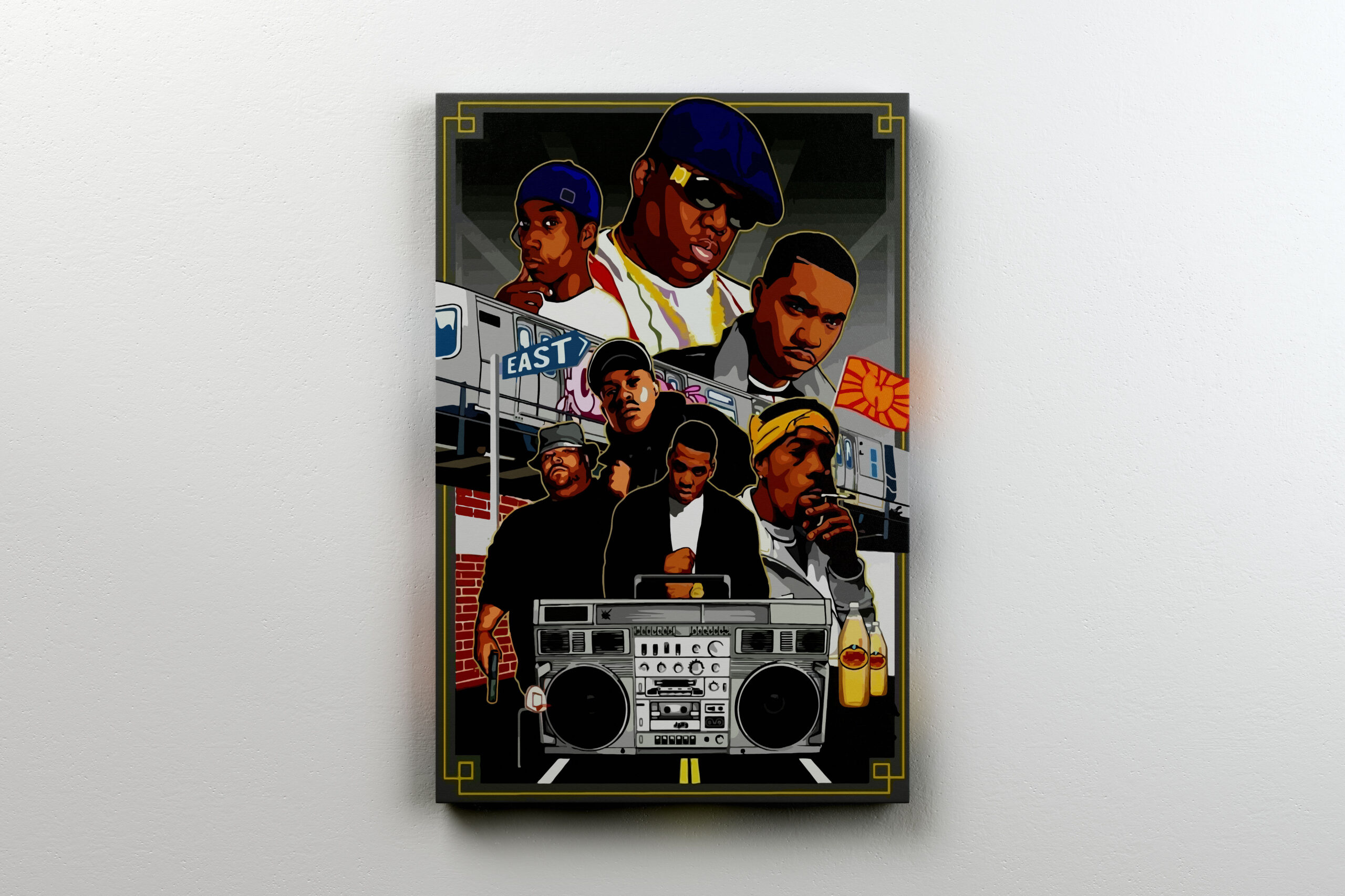 EAST COAST HIP HOP ARTIST PAINTING 11" X 14" CANVAS