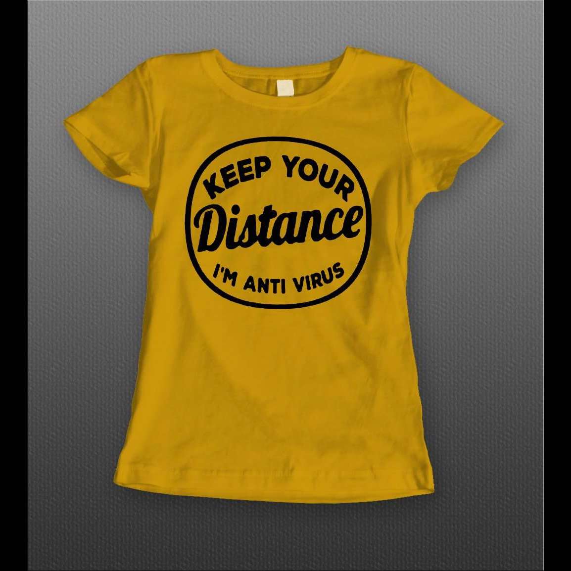 LADIES SOCIAL DISTANCING “KEEP YOUR DISTANCE” SHIRT – OldSkool Shirts