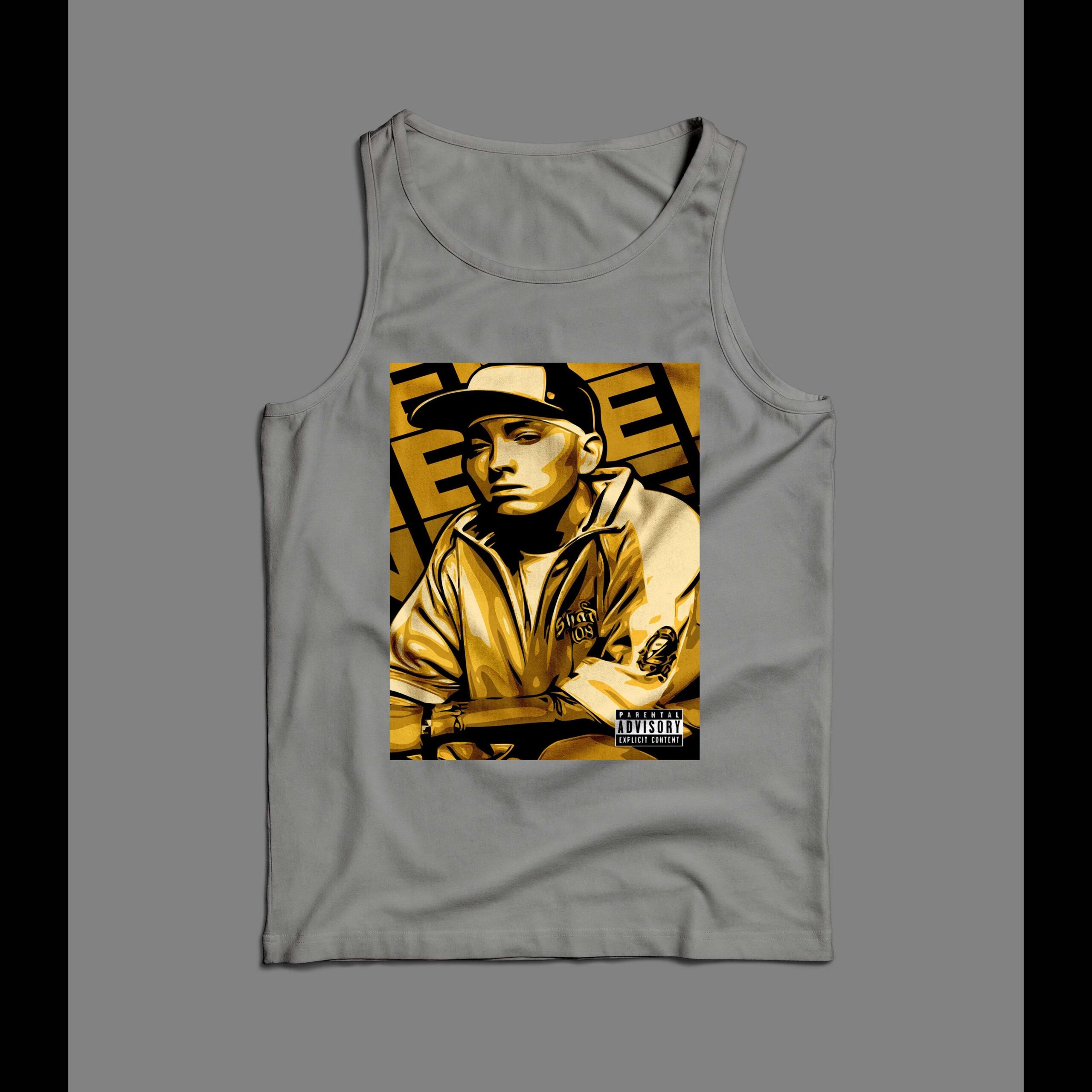 RAPPER EMINIEM GOLD ALBUM COVER TANK TOP