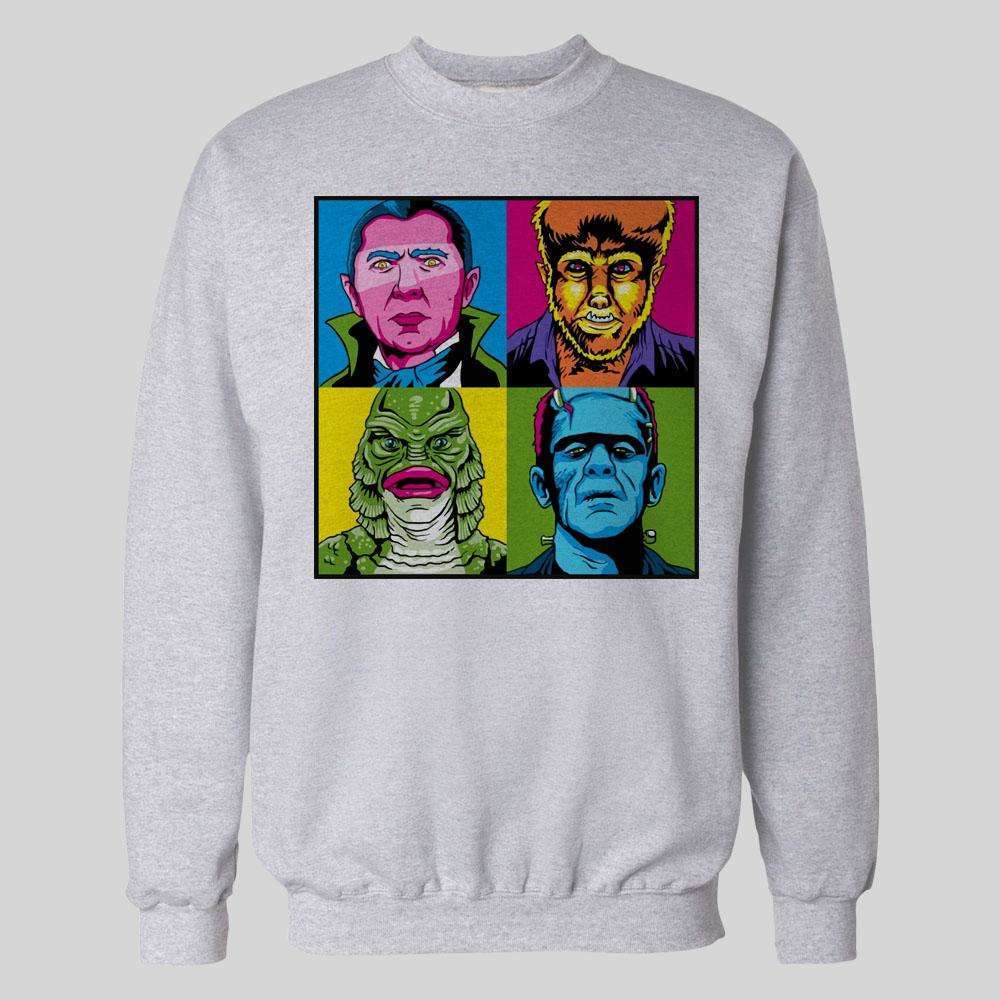 HORROR MOVIE CREATURES POP ART HOODIE /SWEATSHIRT – OldSkool Shirts