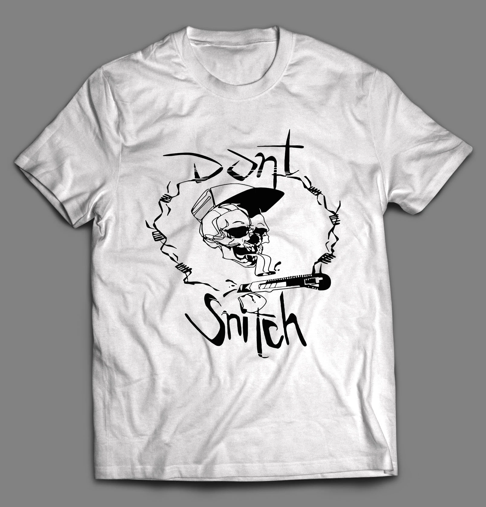 DON’T SNITCH SKULL STREET WEAR SHIRT – OldSkool Shirts