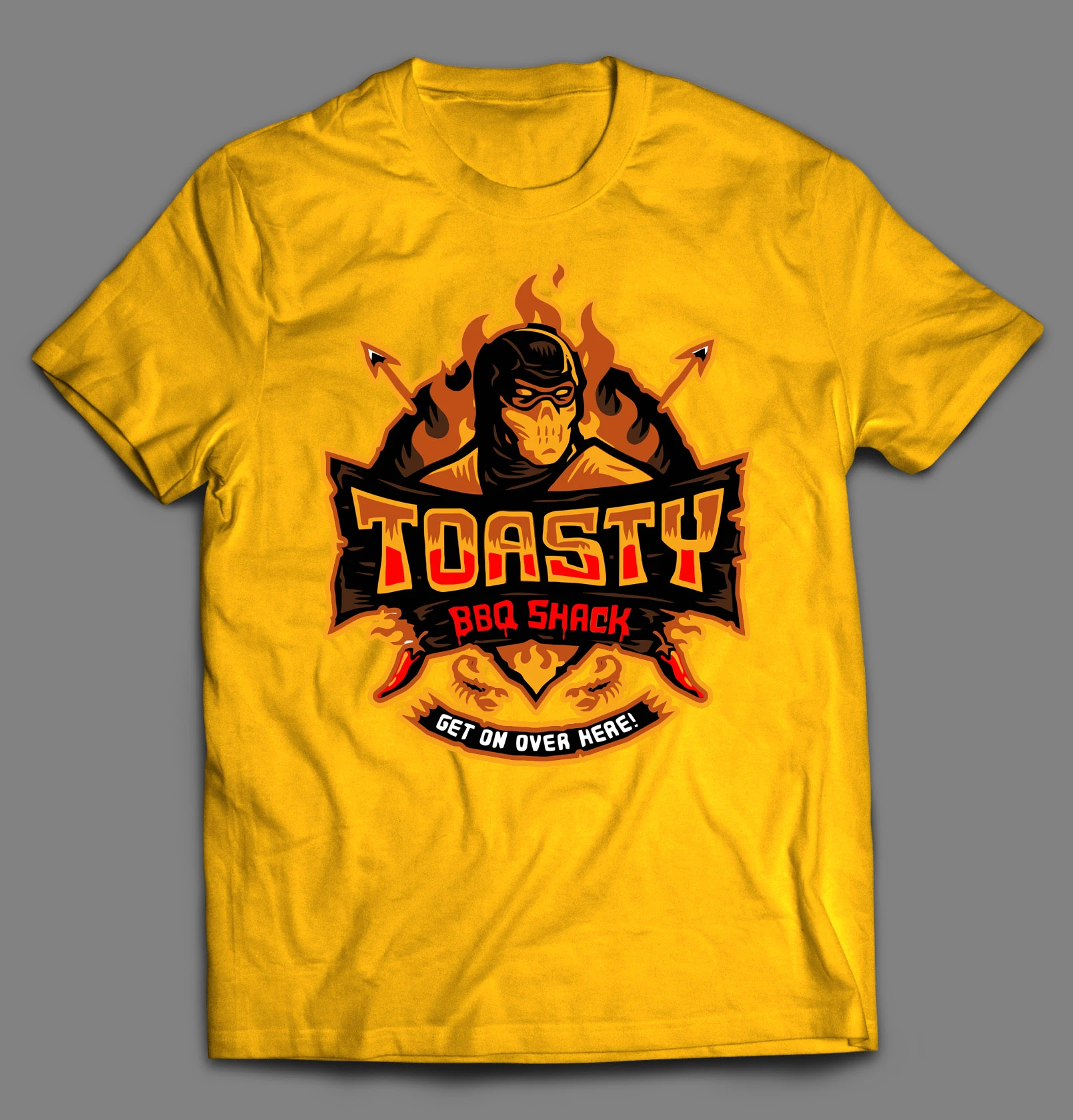 TOASTY BBQ SHACK NINJA PARODY SHIRT – OldSkool Shirts